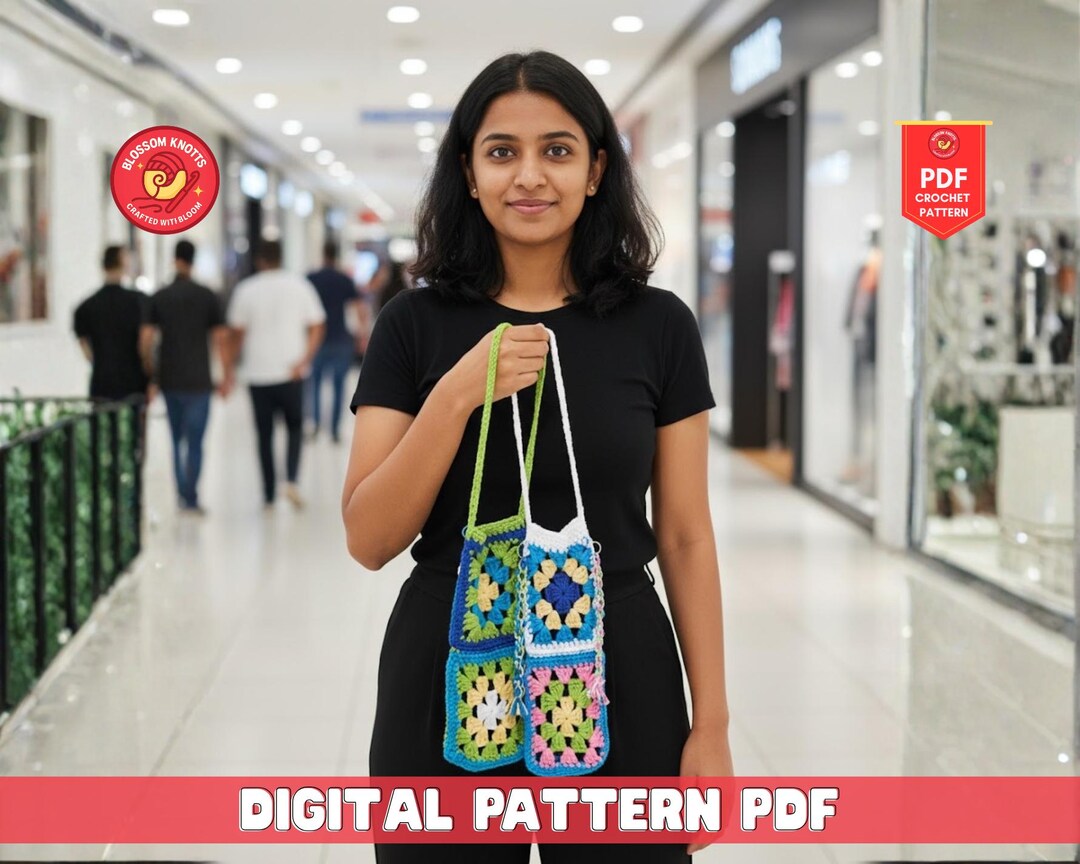 Crochet Granny Square Phone Pouch Pattern (PDF Pattern) - Etsy