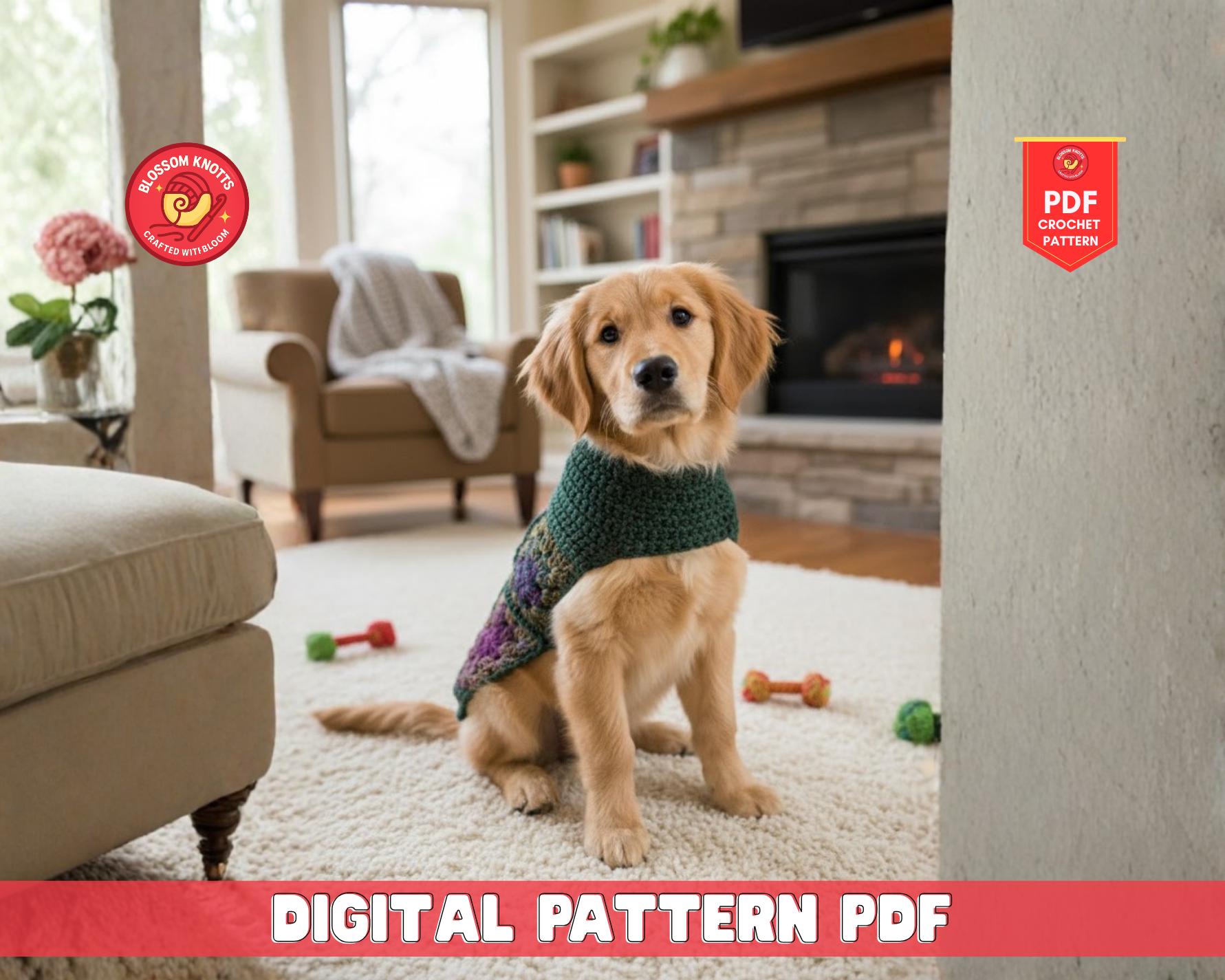 Hippie Dog Sweater Crochet Pattern, Crochet Cat Jacket, Easy Crochet ...