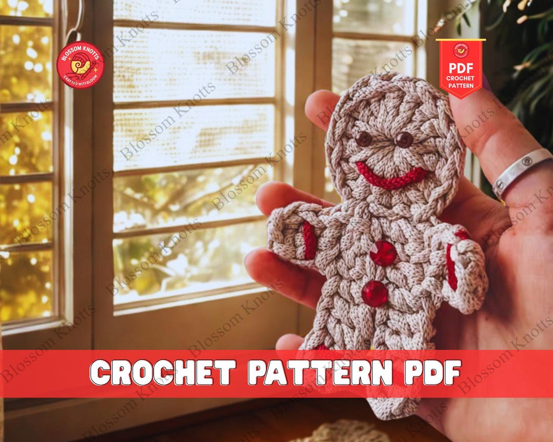 Gingerbread Man Amigurumi Crochet Pattern Christmas Holiday Shrek ...
