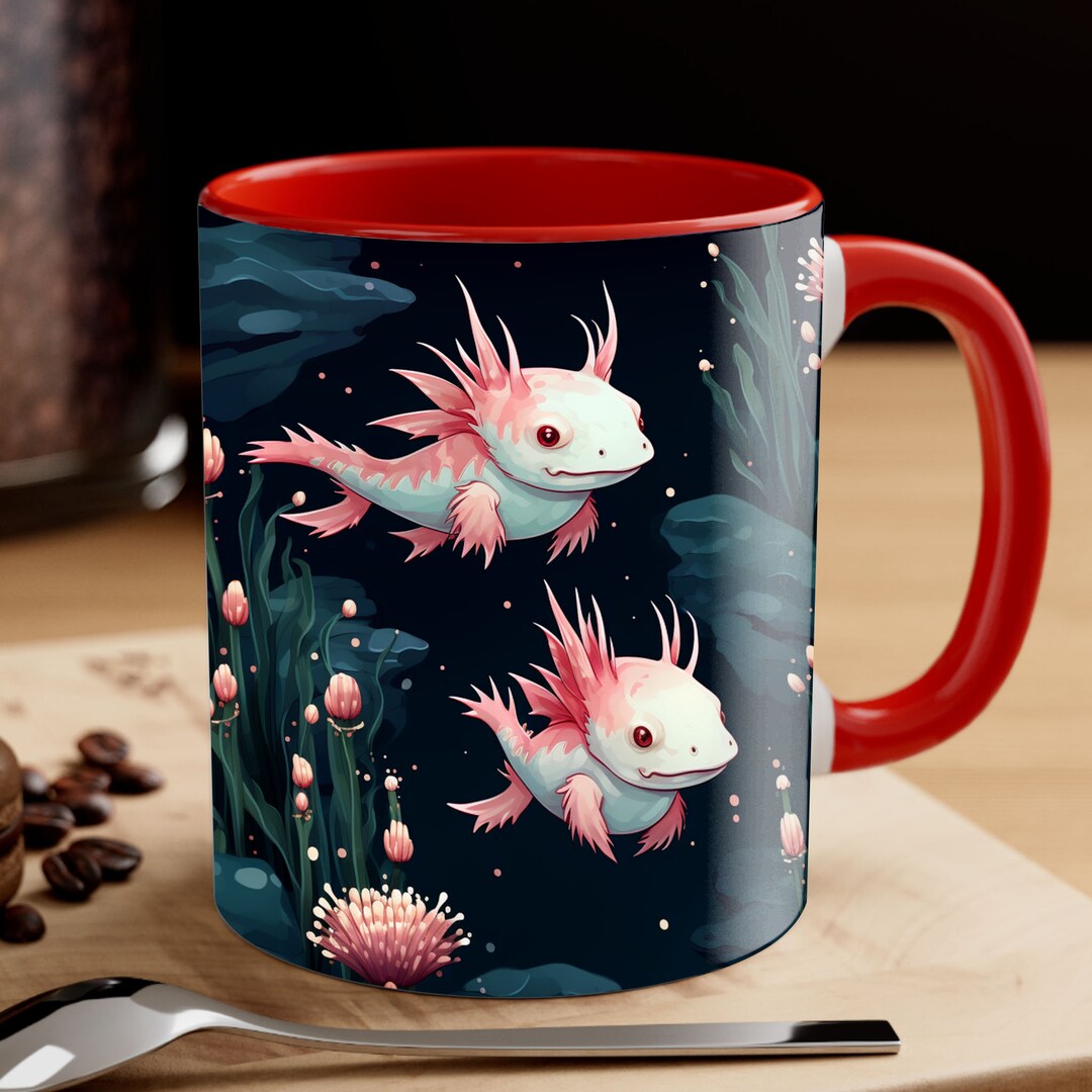 Axolotl Coffee Mug, Cute Axolotl Gift, Mexican Walking Fish Lover ...
