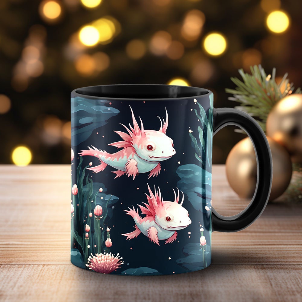 Axolotl Coffee Mug, Cute Axolotl Gift, Mexican Walking Fish Lover ...