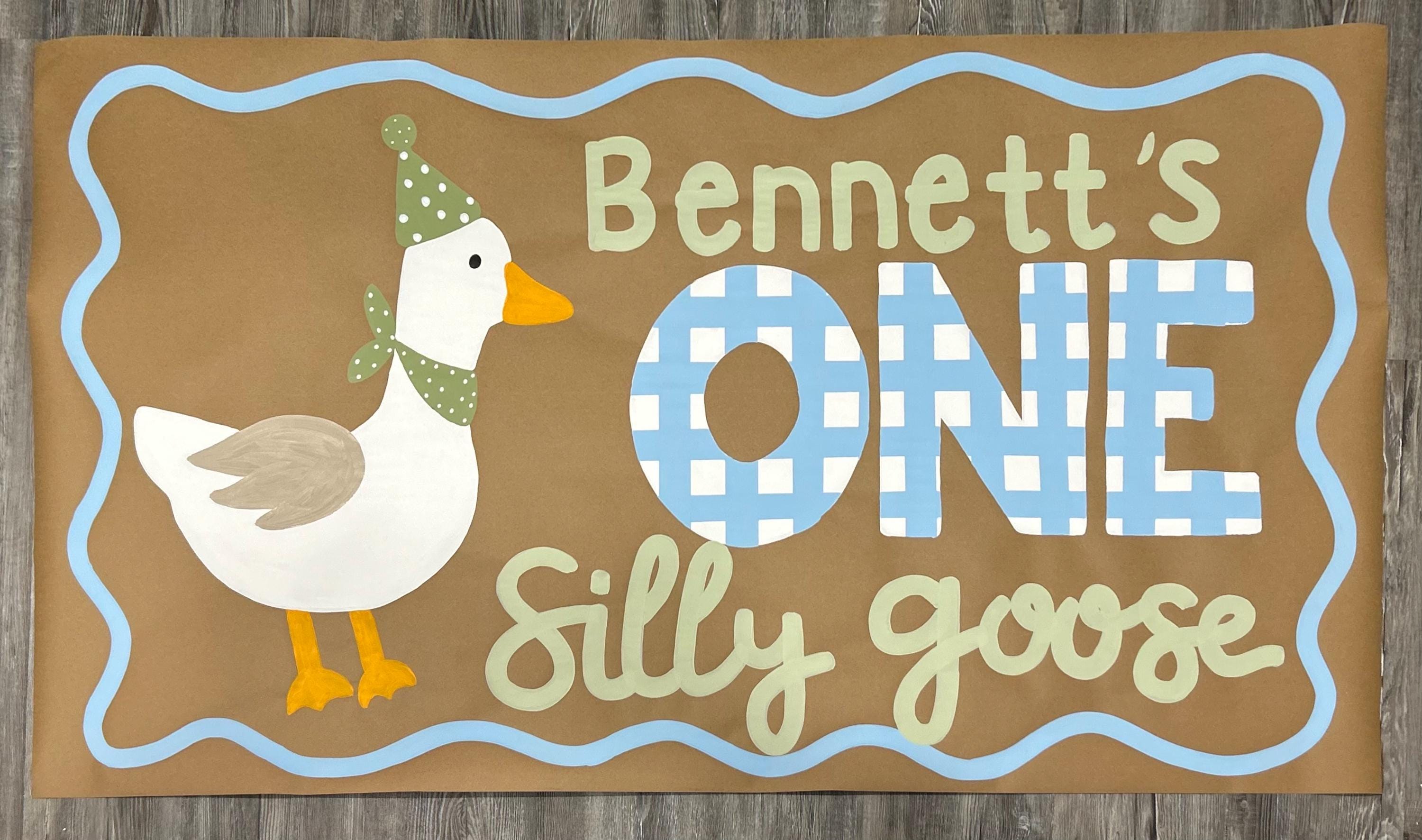 One Silly Goose First Birthday Banner - Etsy