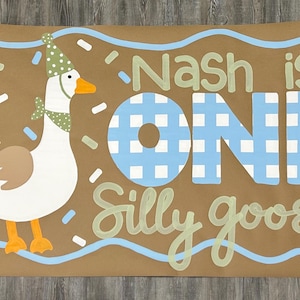 One Silly Goose First Birthday Banner - Etsy