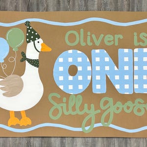 One Silly Goose First Birthday Banner - Etsy