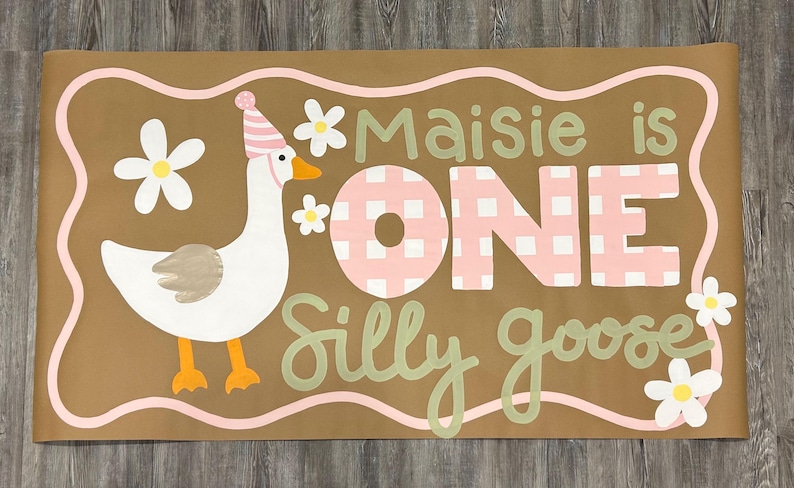 Silly Goose Daisy Birthday Banner - Etsy