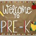 Welcome to Pre-k Banner, First Day of School Banner - Etsy