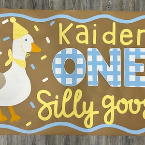 One Silly Goose First Birthday Banner - Etsy