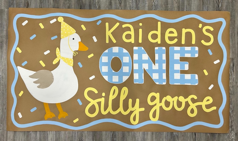 One Silly Goose First Birthday Banner - Etsy