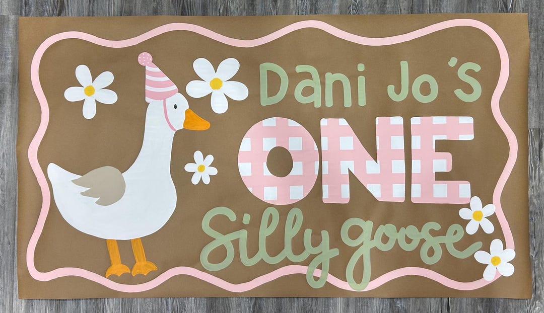 Silly Goose Daisy Birthday Banner - Etsy