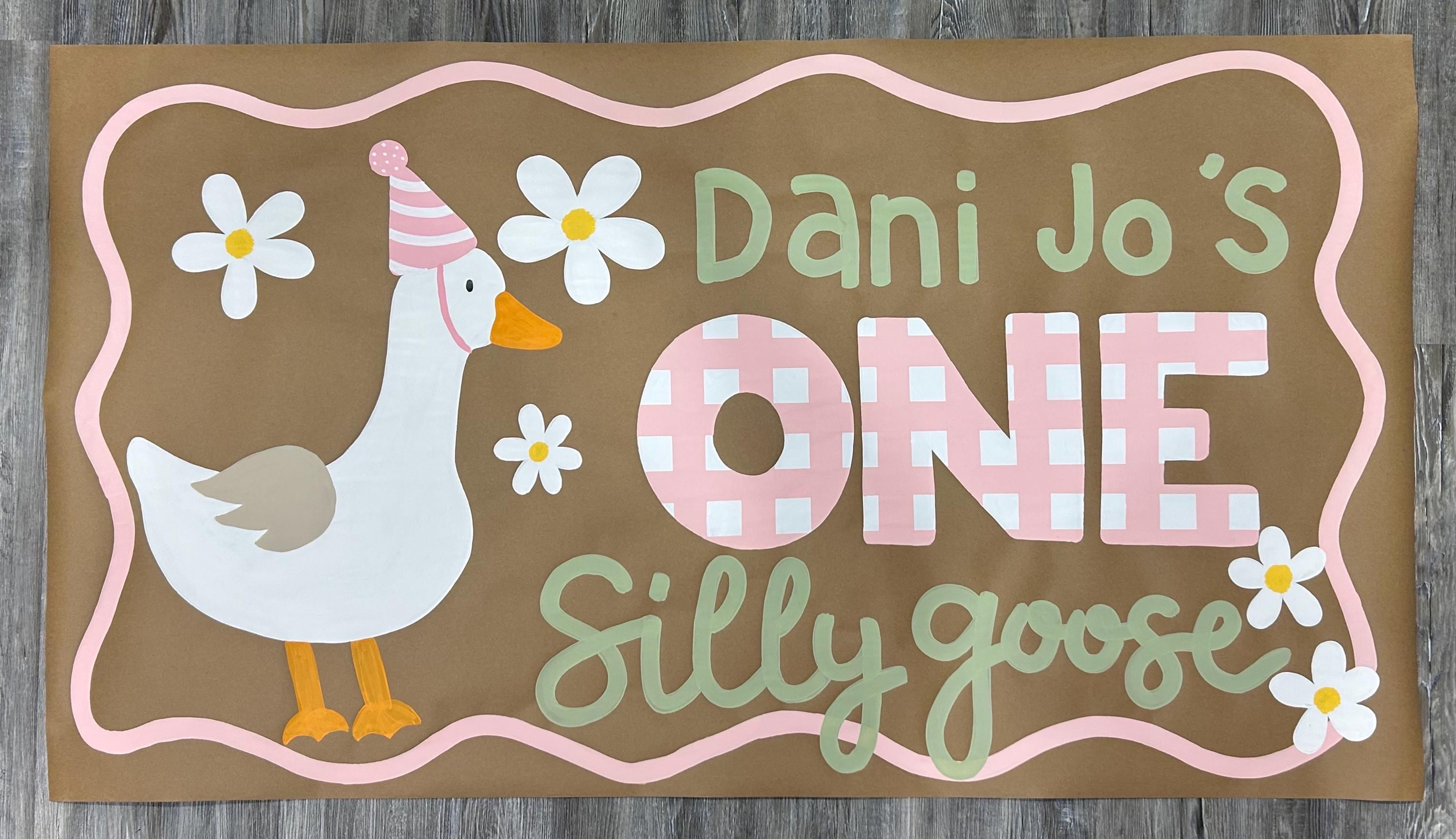 Silly Goose Daisy Birthday Banner - Etsy