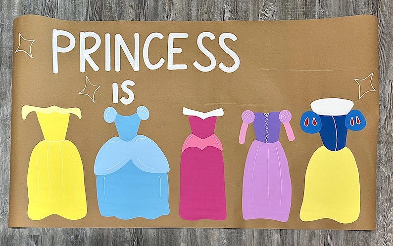 Princess Birthday Banner, Princess Dress - Etsy