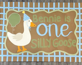 One Silly Goose Birthday Banner - One Silly Goose Birthday - One Silly ...