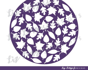 Fall Leaf Wreath Cut File Digital Scrapbooking Dxf Svg Png - Etsy