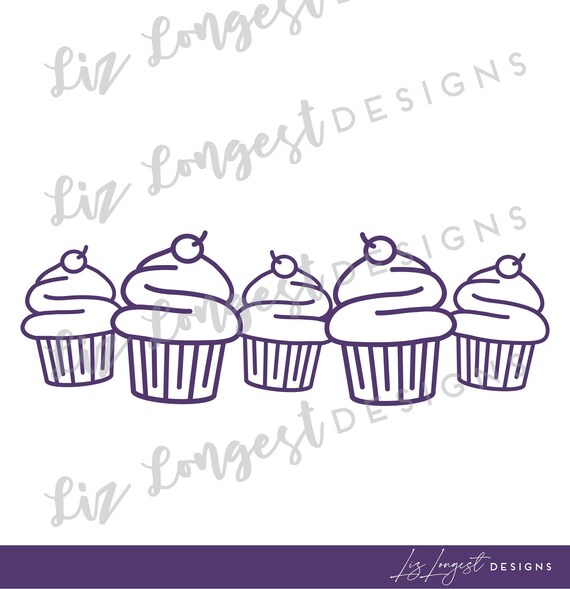 Cupcake Border Paper