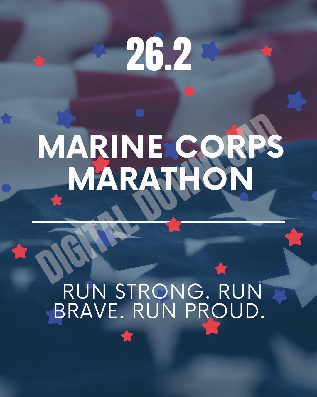 Marine Corps Marathon Good Luck Card | Digital Download | 26.2 - Etsy