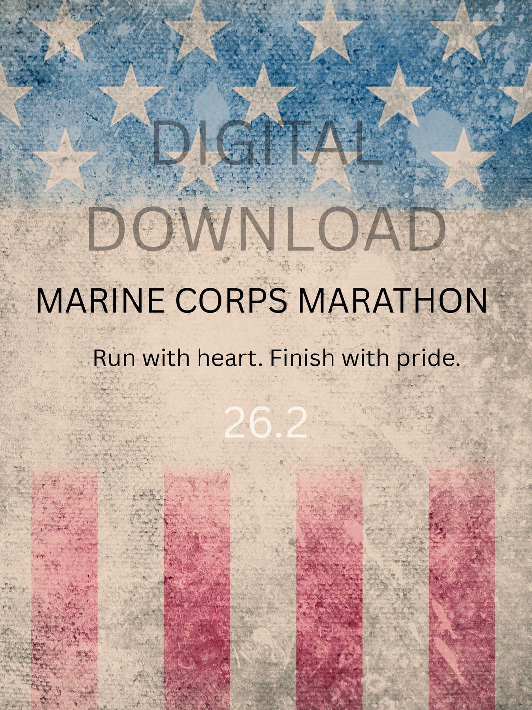 Marine Corps Marathon Good Luck Card | Digital Download | 26.2 - Etsy