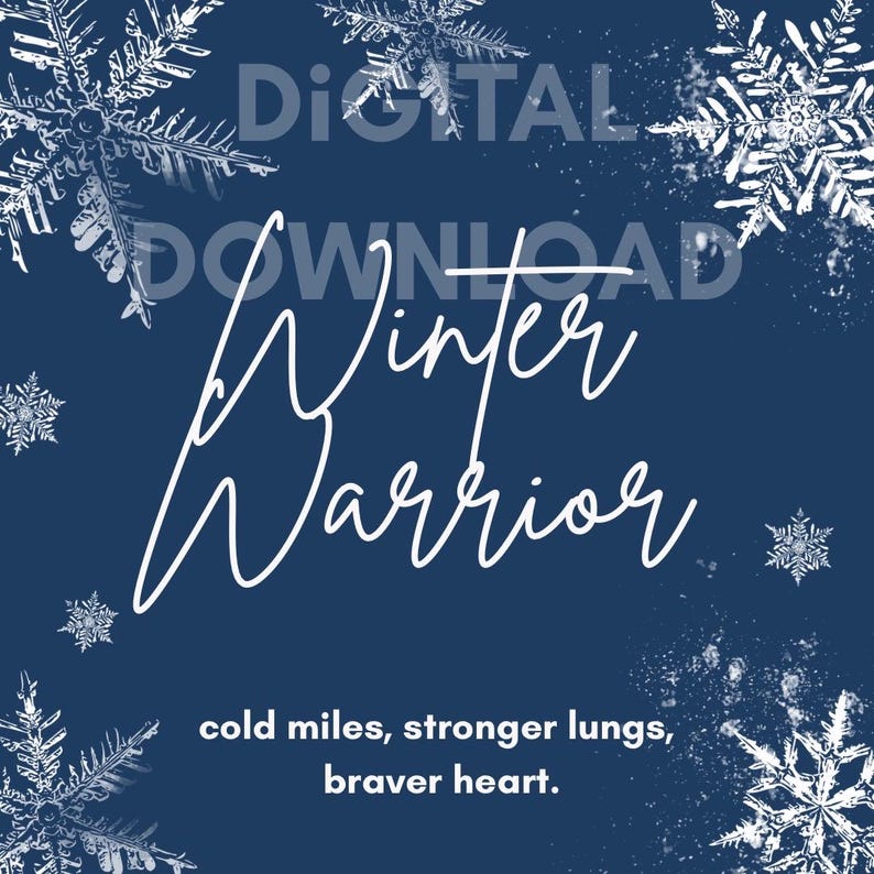Personalized Winter Warrior Race Day Good Luck Card (digital Download ...