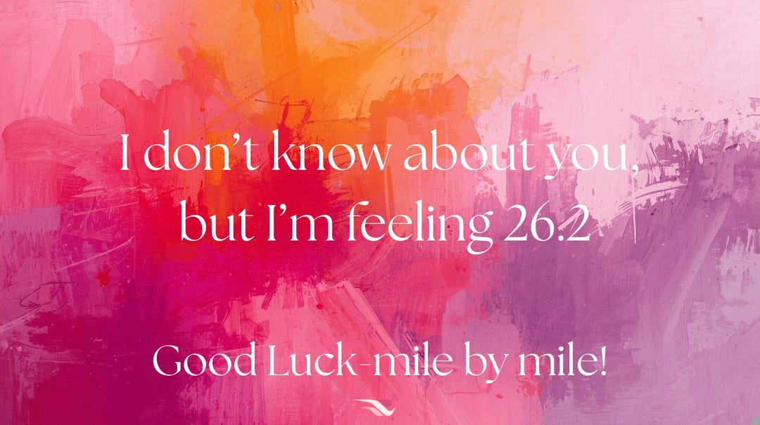 26.2 Marathon Good Luck Card | Taylor Swift Inspired | Digital Download ...