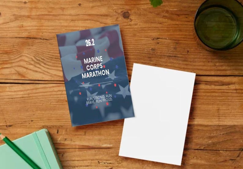 Marine Corps Marathon Good Luck Card | Digital Download | 26.2 - Etsy