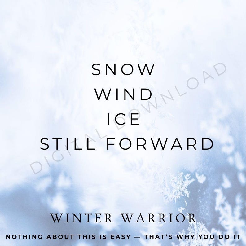 Winter Warrior Race Day Good Luck Card – Personalized Digital Download ...
