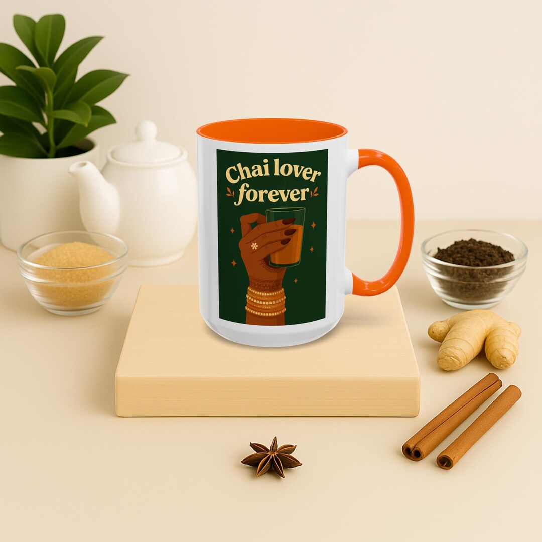 Chai Lover Mug, Henna Hand, Desi Indian Tea Cup, 11oz and 15oz Ceramic ...