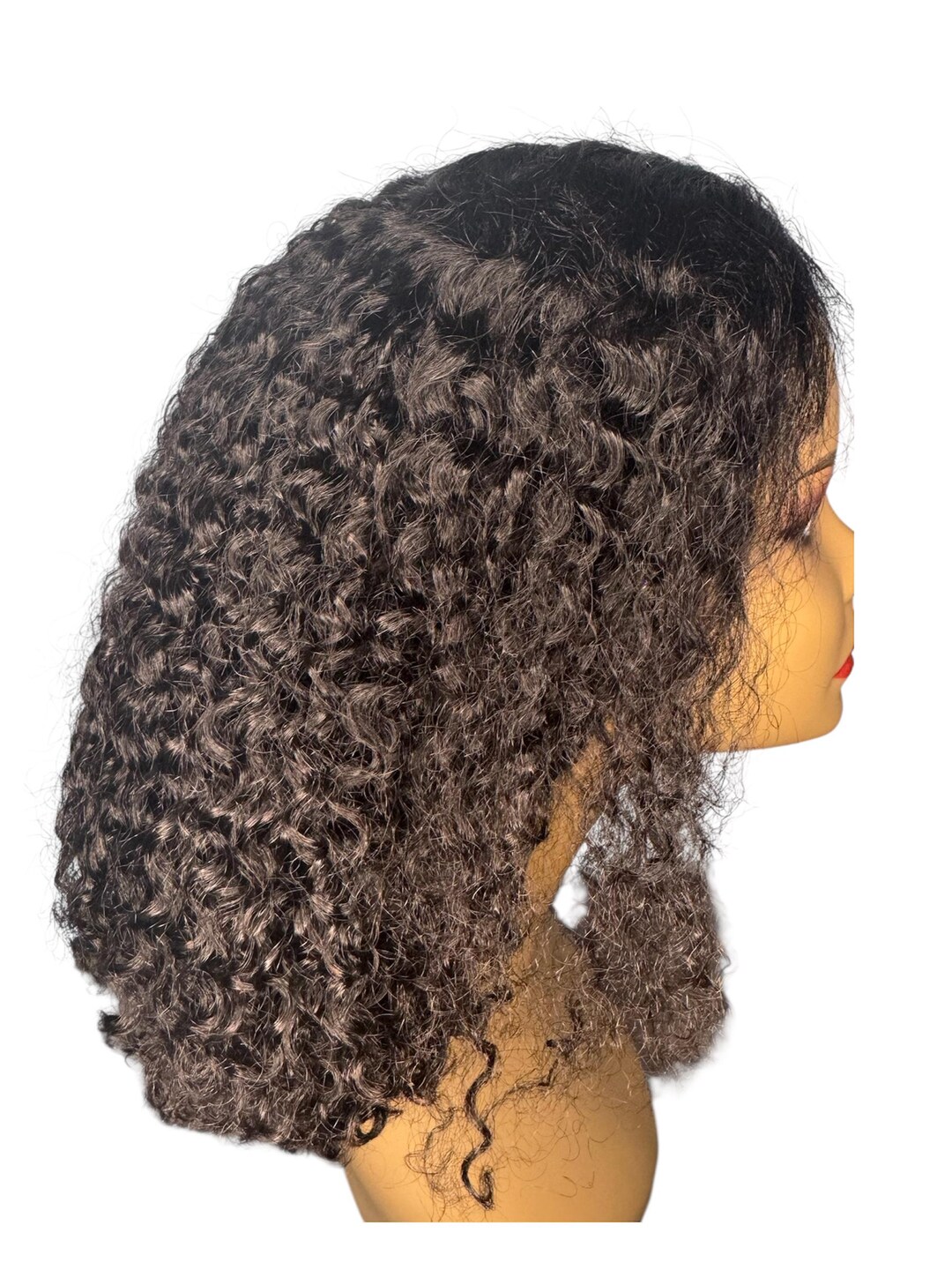 100% Natural Human Hair Wig Glueless Lace Front Straight Curly Pixie 8 ...