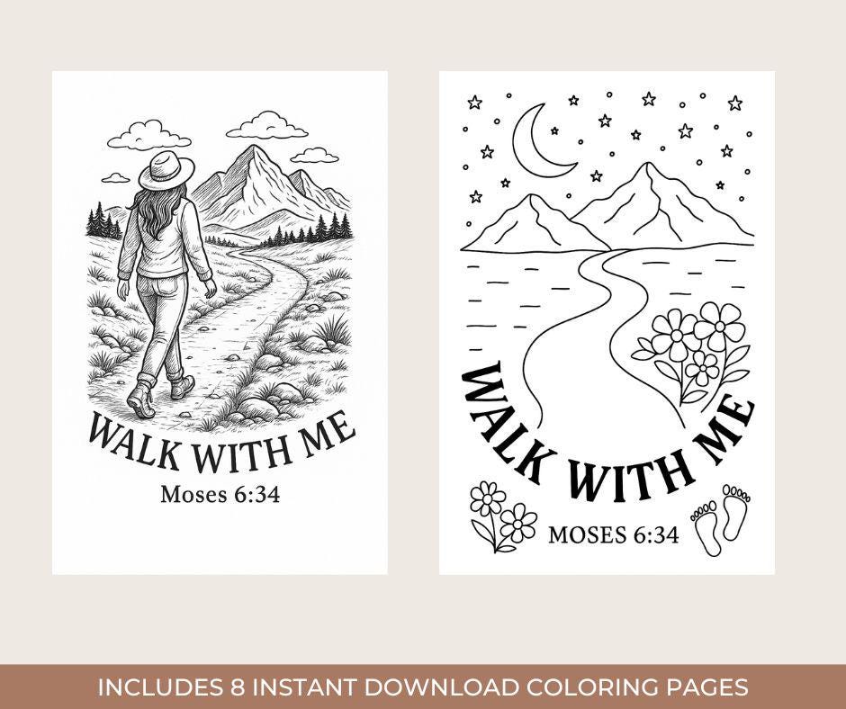 Walk With Me 2026 Youth Theme Coloring Pages: LDS, FSY (8-page Bundle ...
