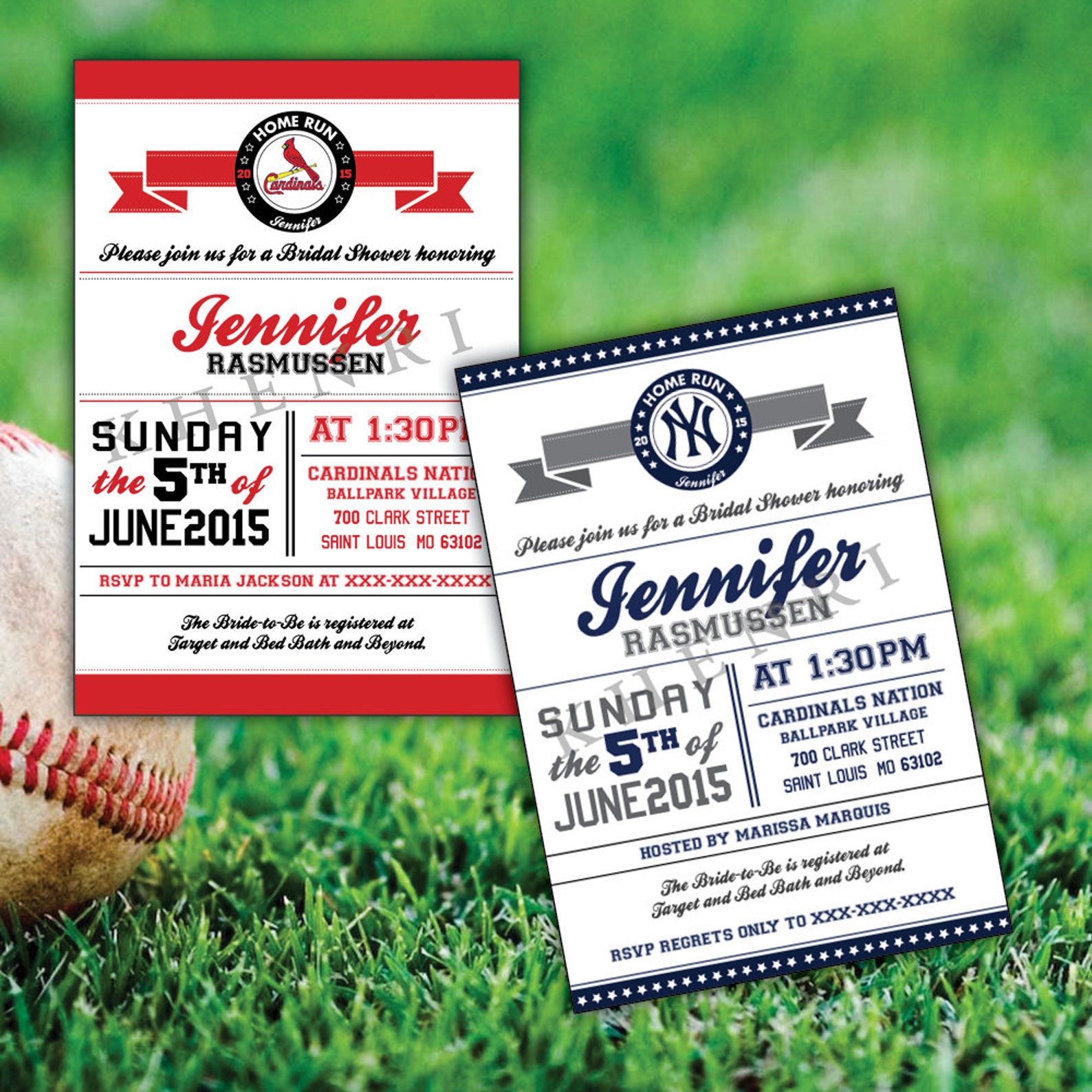Baseball Bridal Shower - Baseball Wedding - Invitations - Printable ...