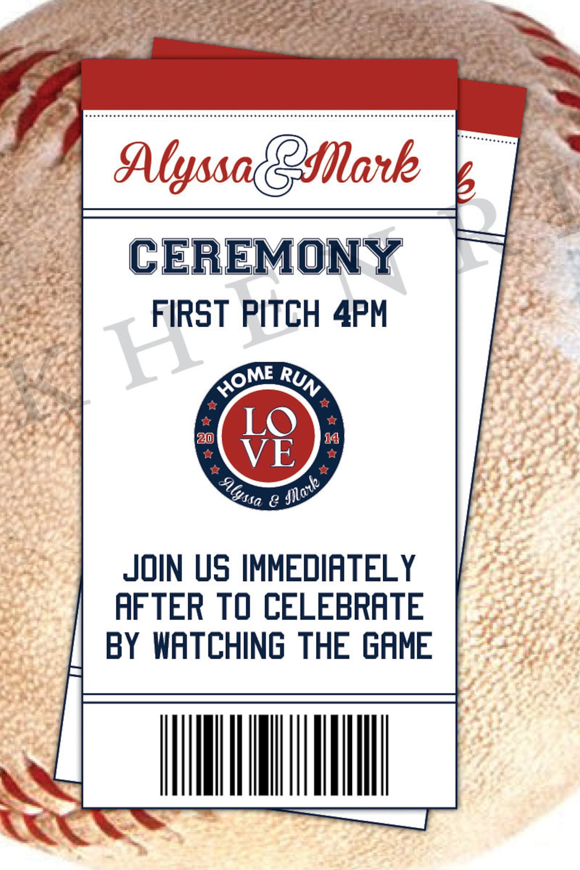 Baseball Wedding Invitations - Printable - Baseball Cards - Baseball ...