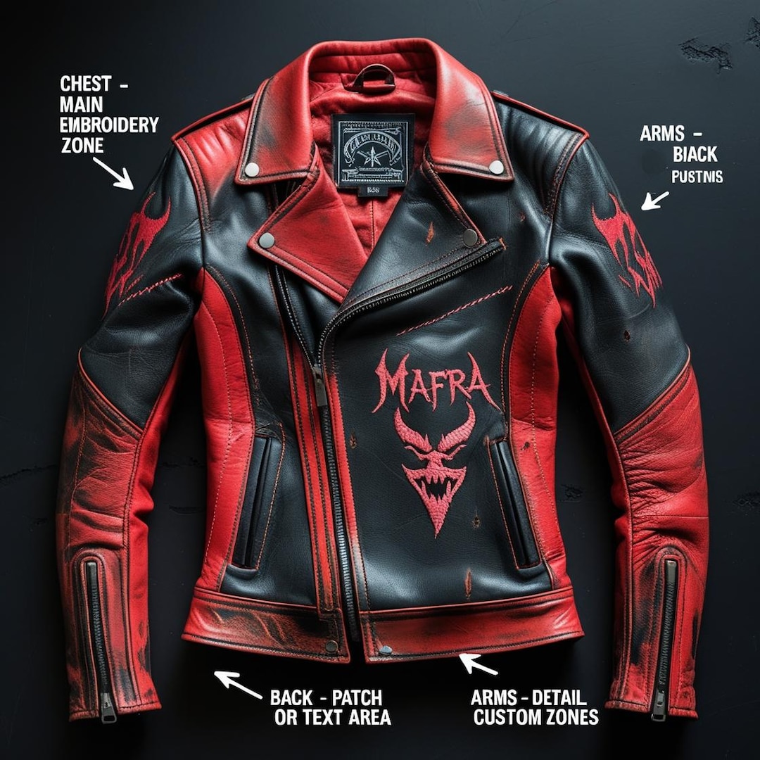 2025 Custom Men's Genuine Leather Biker Jacket – Classic Moto Style ...