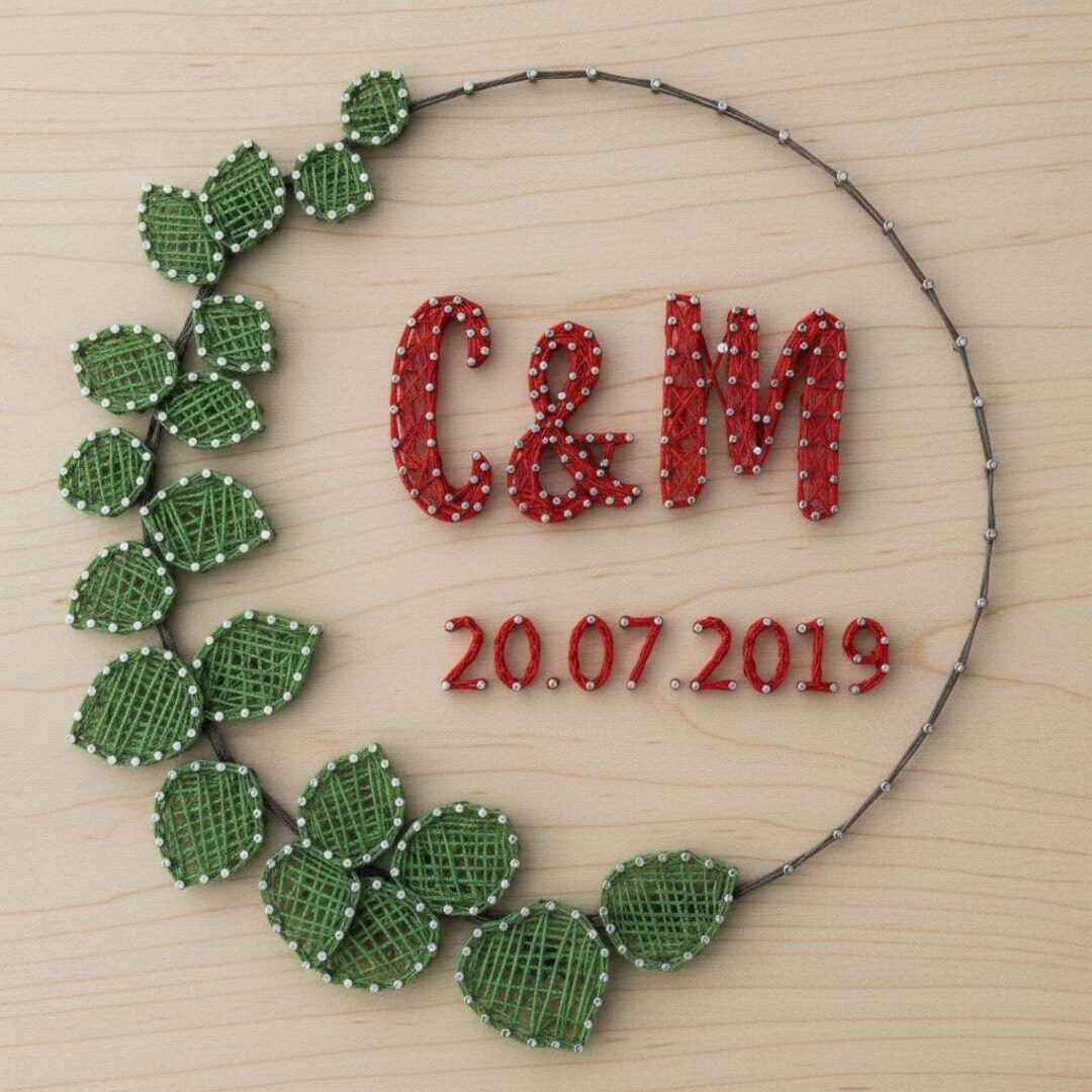Personalized Couple Initial String Art – Custom Two Letter Wall Decor ...
