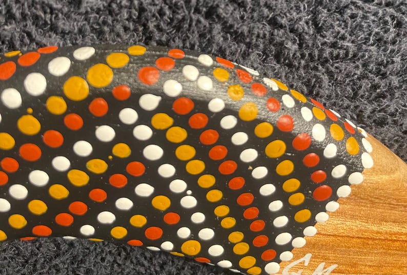 NEW Australian Aboriginal Art Piece - Dot Art - Boomerang Artist Gerald ...