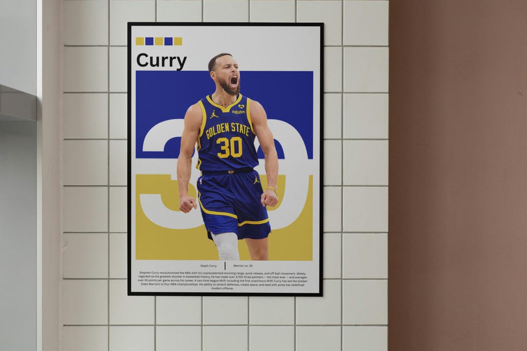 Steph Curry Digital Print Poster Special - NBA Warriors - Etsy