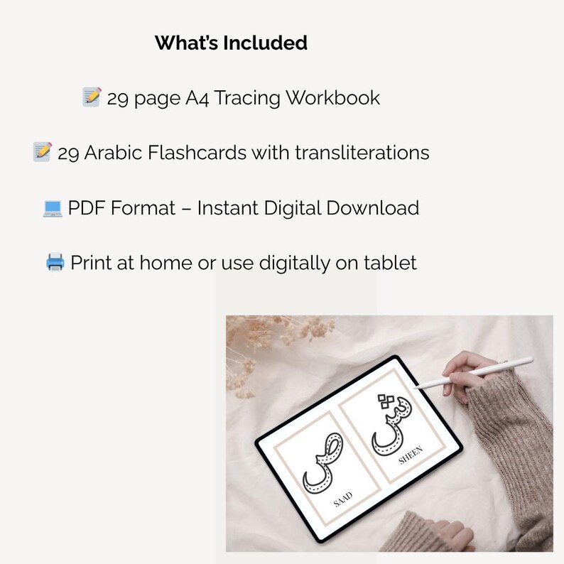 Arabic Alphabet Learning Bundle: Tracing Worksheets & Flashcards (PDF ...