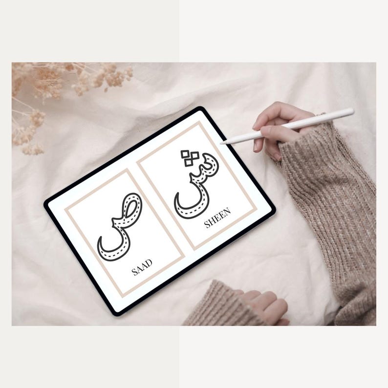 Arabic Alphabet Flashcards for Kids & Beginners | Digital Printable ...