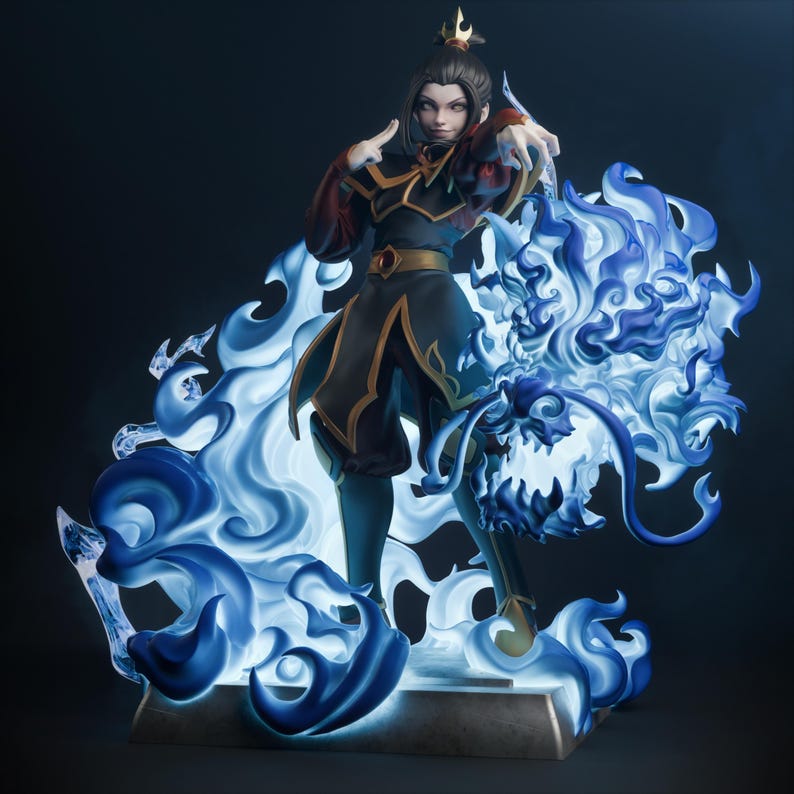 Azula STL 3D Model – the Blue Flame Bender | Avatar Resin Print - Etsy