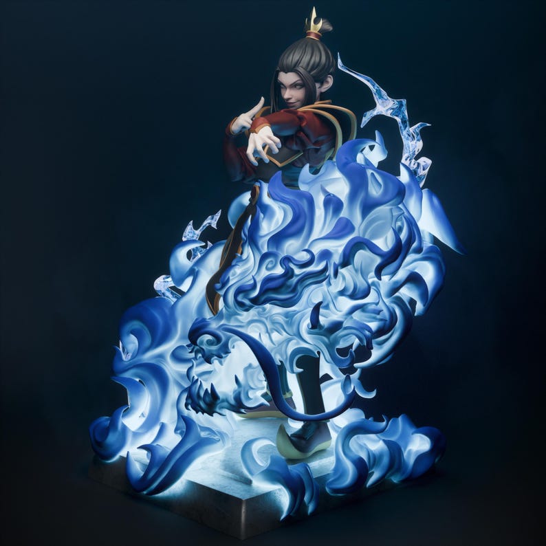 Azula STL 3D Model – the Blue Flame Bender | Avatar Resin Print - Etsy