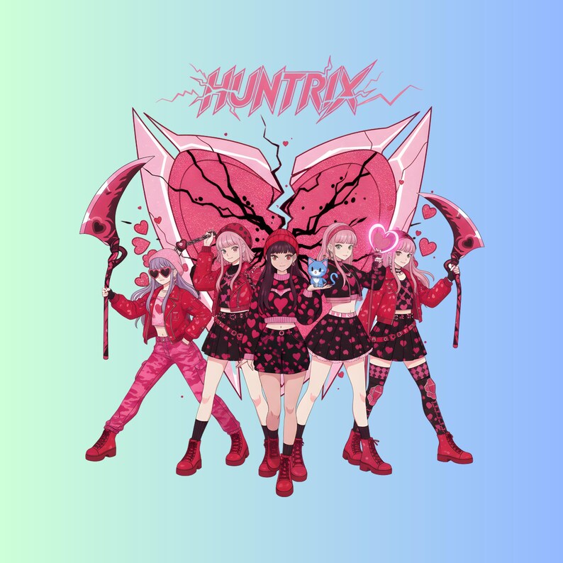 Kpop Demon Hunters Png Valentine Huntrix Png Shirt, Demon Slayer ...