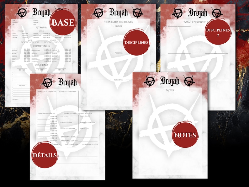 Vtm Character Sheet Pack Pdf Vampire The Masquerade V5 Character