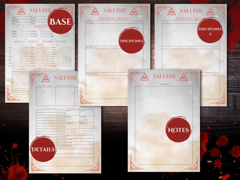 VTM Character Sheet Salubri – Vampire the Masquerade V5 Clan Sheet, 5 ...