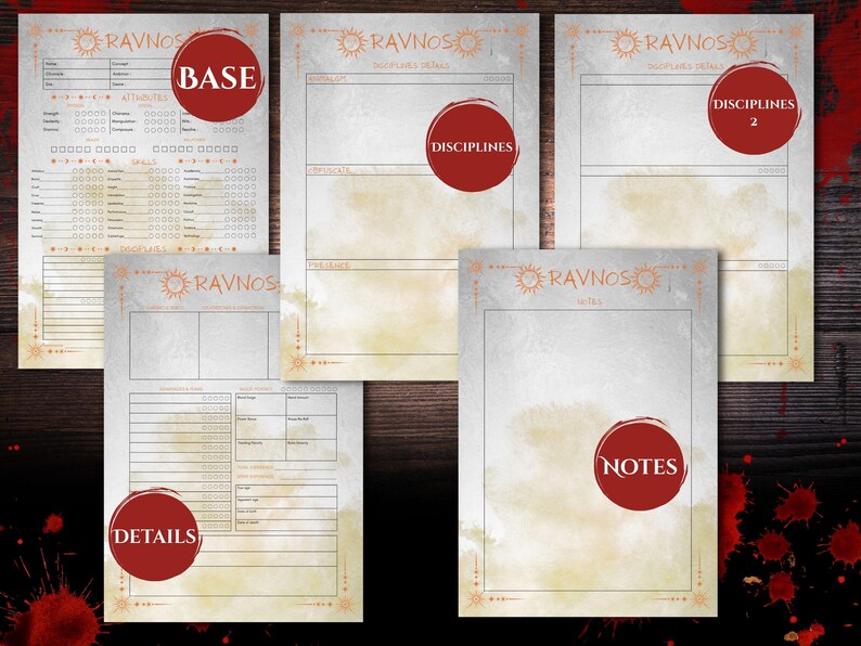VTM Character Sheet Ravnos – Vampire the Masquerade V5 Clan Sheet, 5 ...