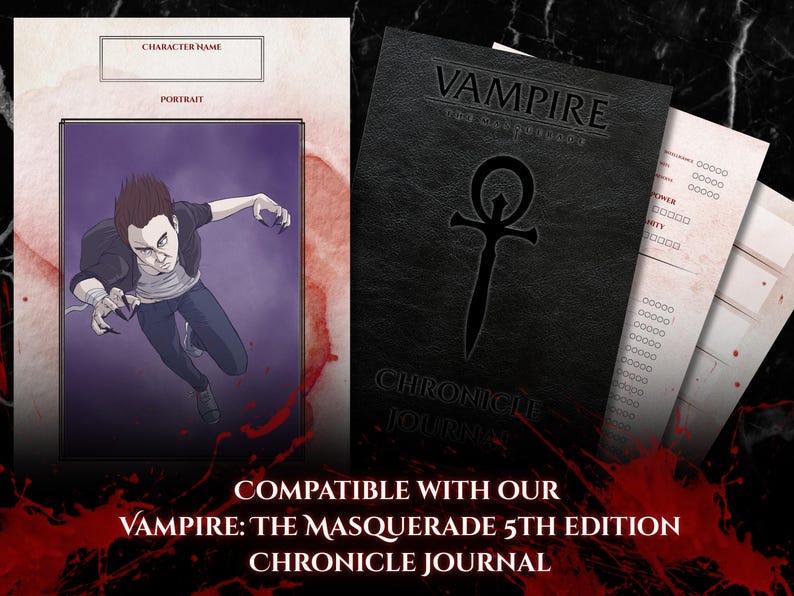 Personalized Vampire Character Illustration | Fantasy Portrait | RPG ...