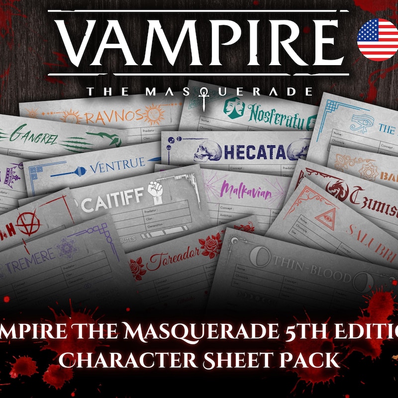 Werewolf Character Sheet - Etsy