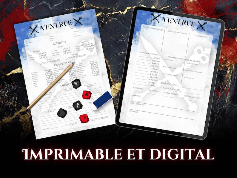 VTM Character Sheet Pack PDF – Vampire: the Masquerade V5 Character ...