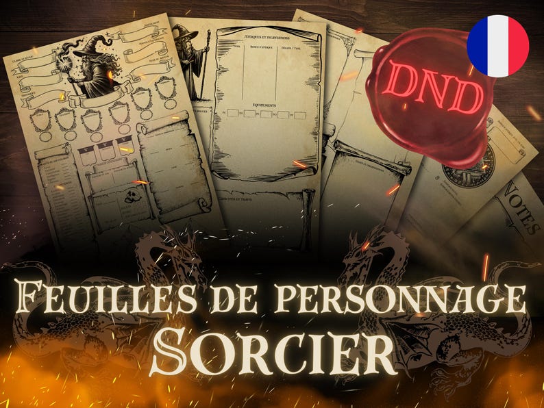 DND Character Sheet Wizard PDF – Printable Dungeons and Dragons 5th ...