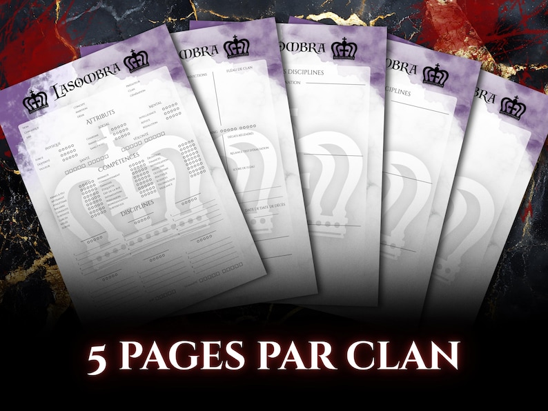 VTM Character Sheet Pack PDF – Vampire: the Masquerade V5 Character ...