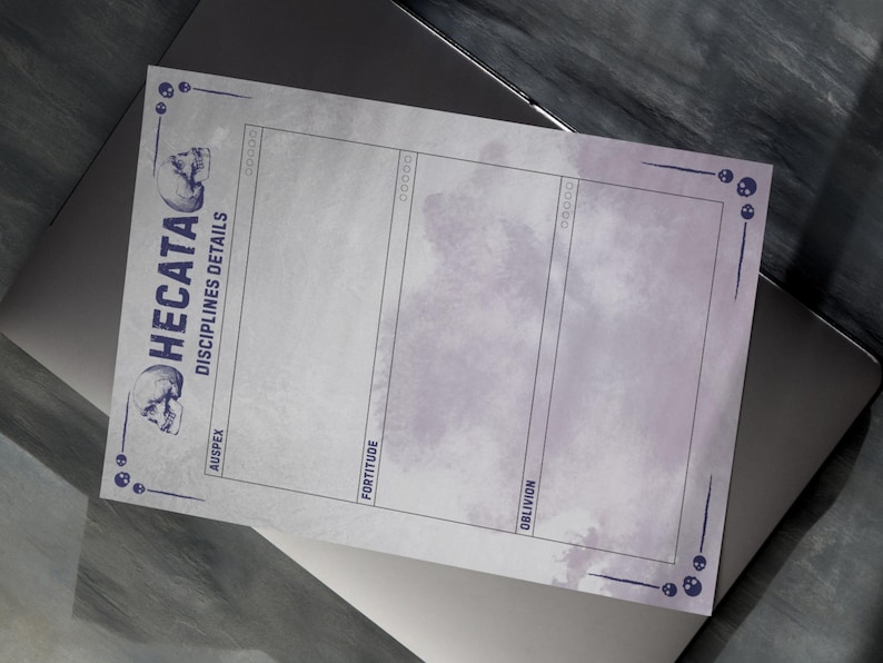 VTM Character Sheet Hecata – Vampire the Masquerade V5 Clan Sheet, 5 ...