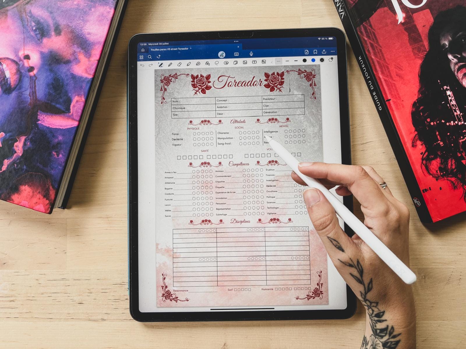 VAMPIRE V5 Pack, 80 Character Sheets, 5 Sheets per Clan to Fill In, PDF ...