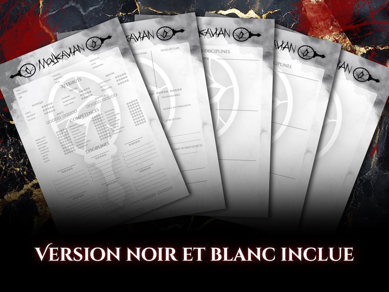 VTM Character Sheet Pack PDF – Vampire: the Masquerade V5 Character ...