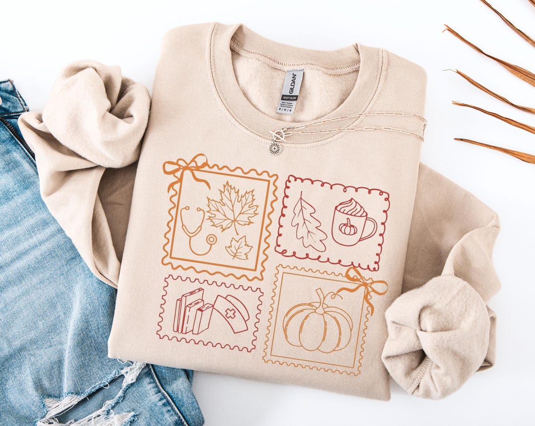 Nurse Fall Sweatshirt, Nurse Fall Sweater, Nursing Crewneck, Cute ...